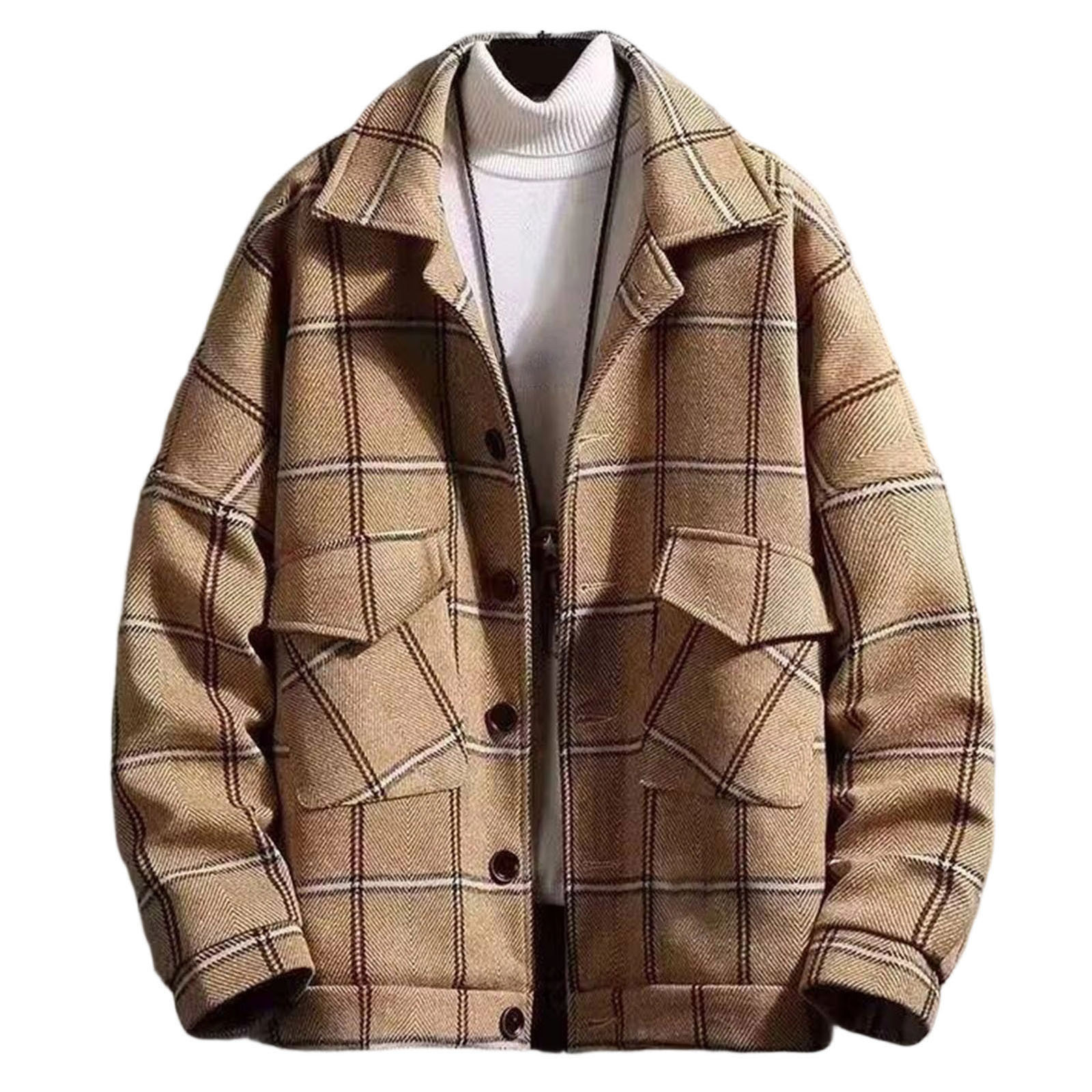 Adeawade Winter Jackets For Men Long Sleeve Winter Overcoat British ...