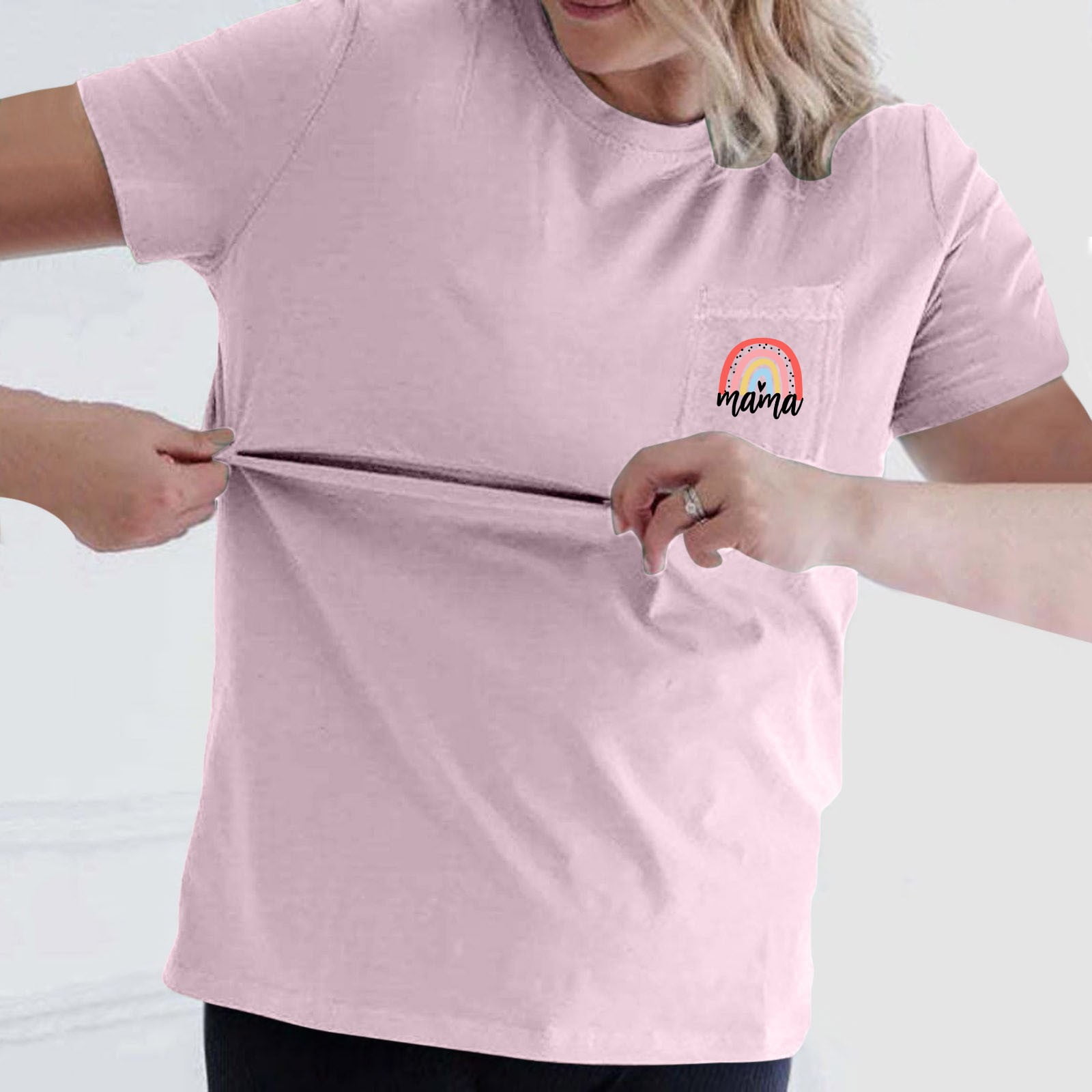 Adeawade Winter Shirts For Women 2025 Short Sleeve Breastfeeding Shirts ...