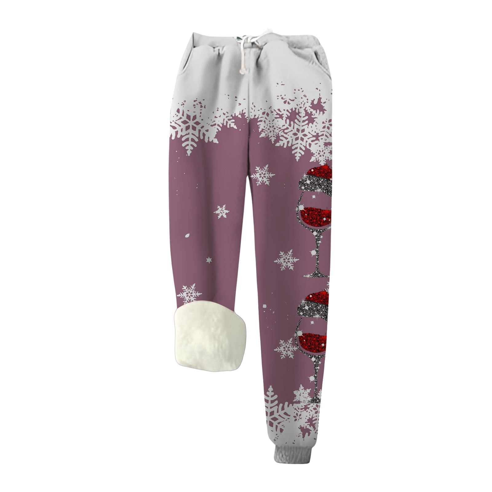 Adeawade Women Christmas Pajmas Pants Winter High Waist Pjs Pants ...