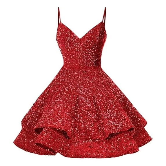 Adeawade Women Dresses Sleeveless Round Neck Suspender Evening Dress ...