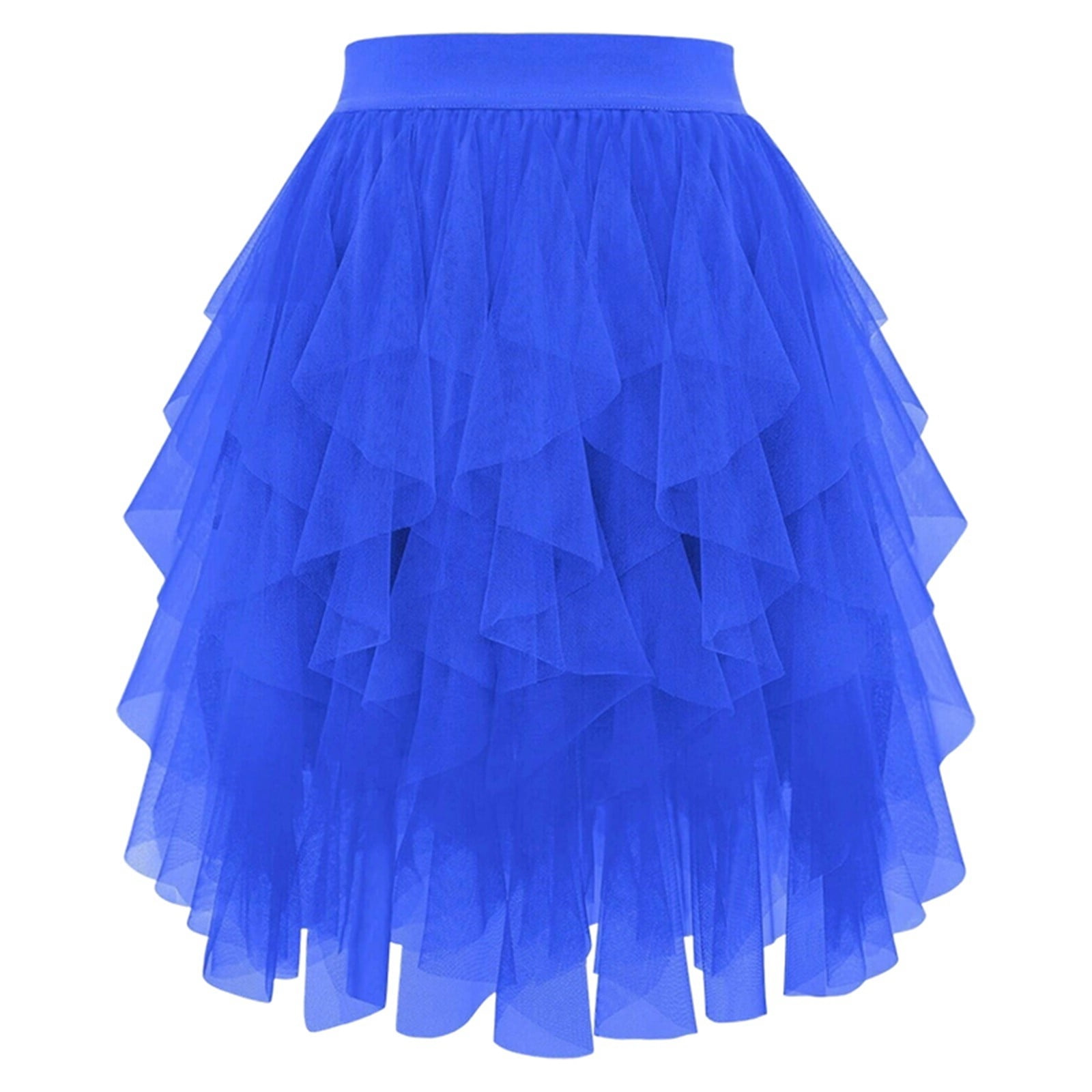 Adeawade Womens Spring Skirts Chiffon Layered Skirt Flowy Puffy Short ...