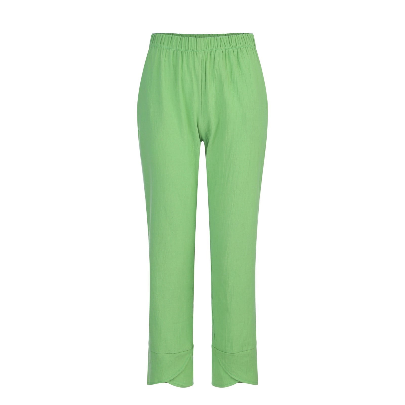 Adeawade Womens Summer Pants Slim Leg Line Solid Color High Waist ...