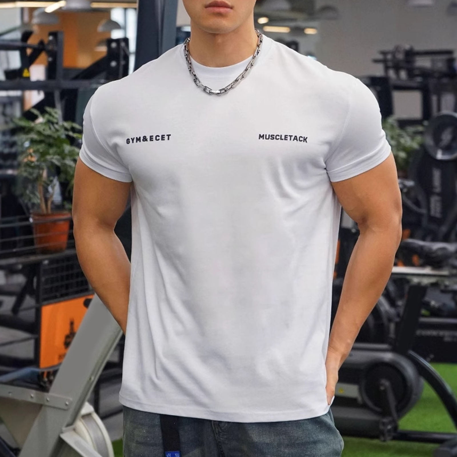 Adeawade Workout Shirts For Men Autumn O Neck Basketball Running ...