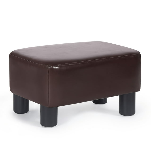 Free Shipping! Adeco Small Rectangle Footstool PU Leather Ottoman ...
