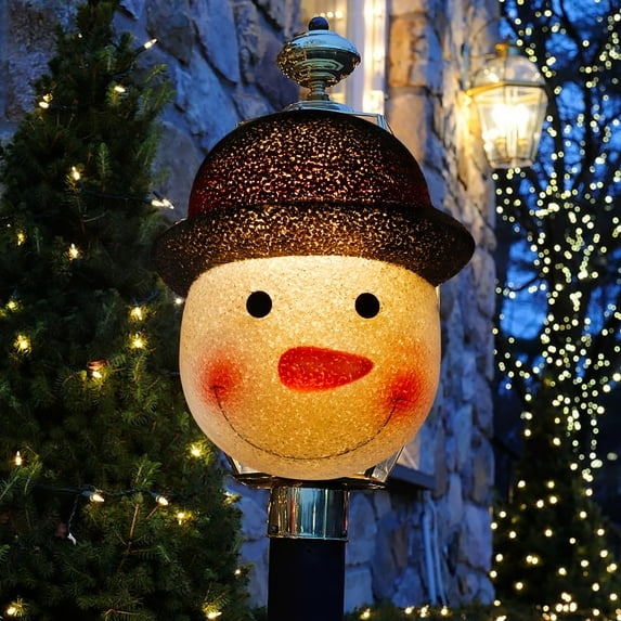 Adecortalk Christmas Snowman Porch Light Cover Indoor Outdoor Holiday ...