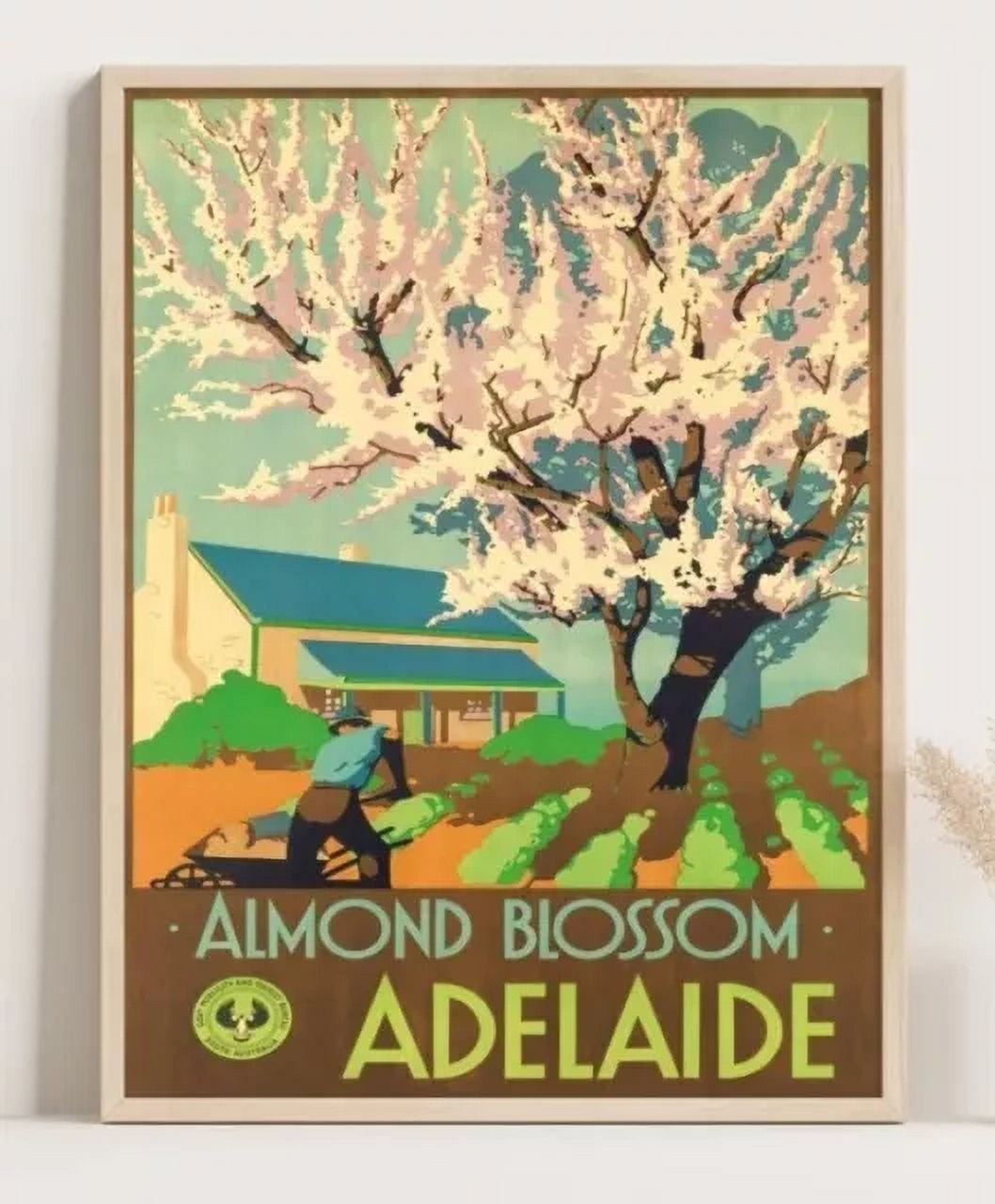 Adelaide, Almond Blossom, Australia Vintage Poster, Large Wall Art NO ...