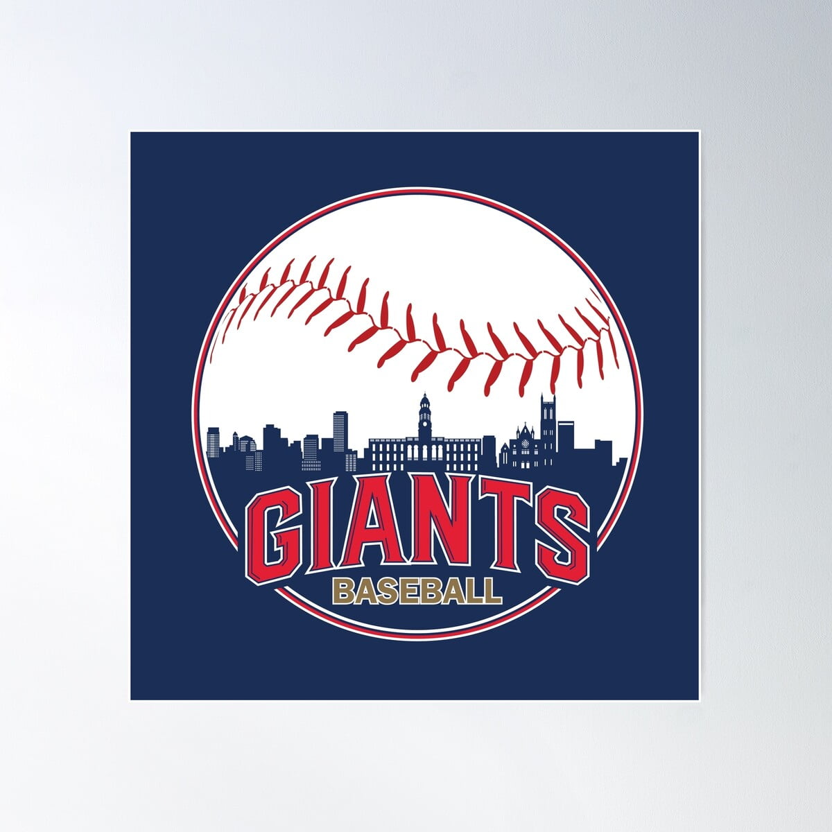 Adelaide Giants Australian Baseball Abl Vector Graphic Digital Art Illustration Poster Wall Art ...