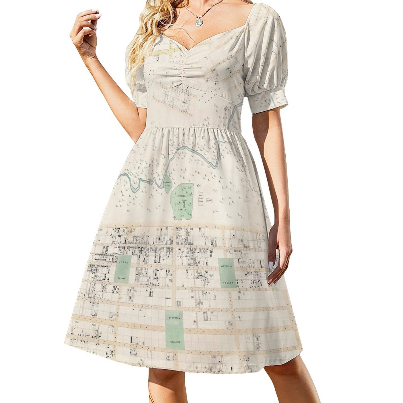 Adelaide: Kingston Map 1842 Sleeveless Dress dress women summer 2024 ...