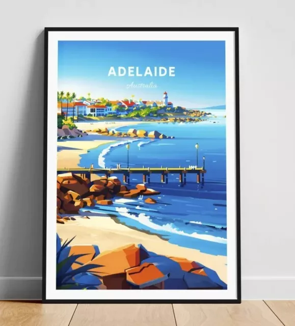 Adelaide Travel Print - Australia Travel Poster, Adelaide Poster ...