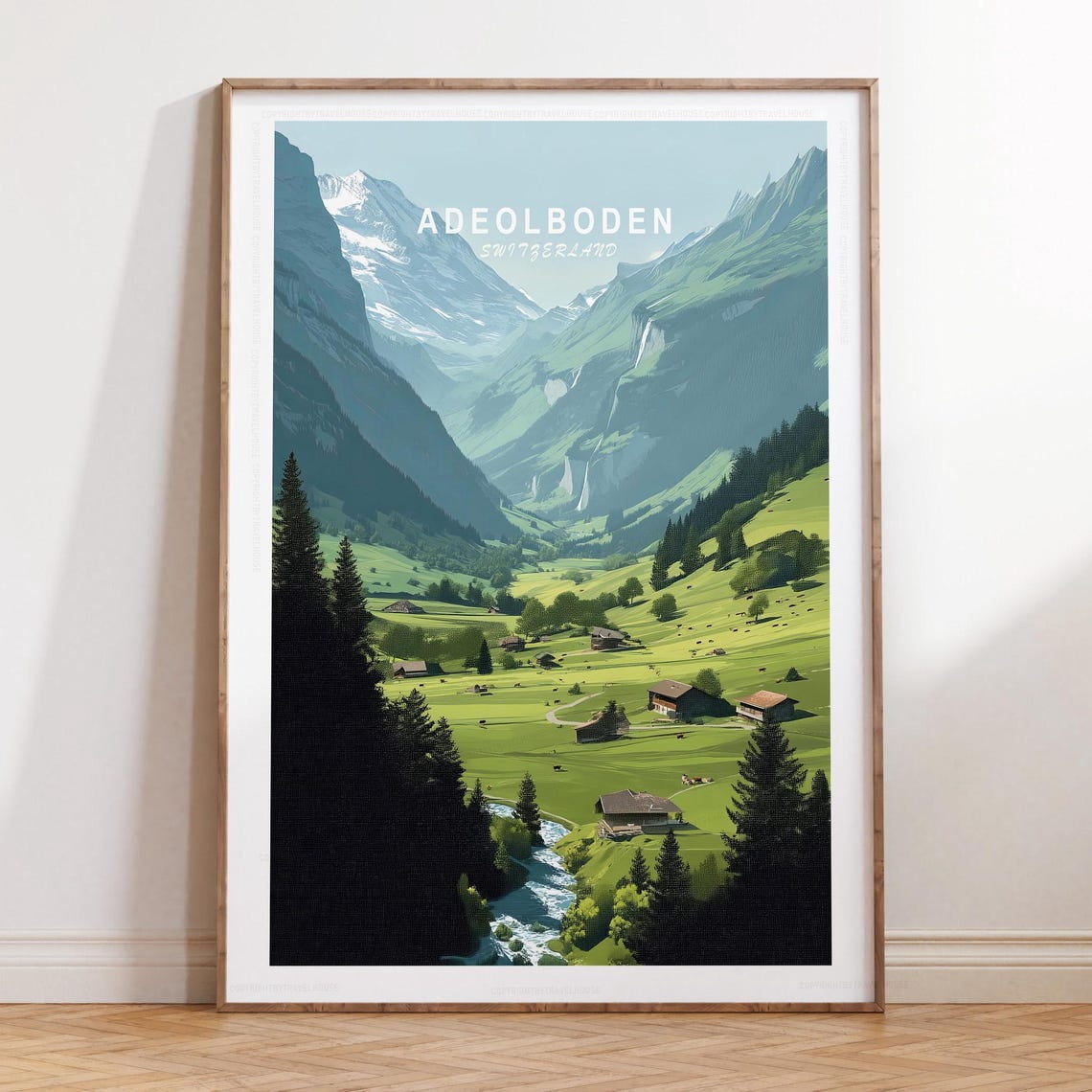 Adelboden Switzerland Mountain Resort Wall Art Unframed Paper Print ...