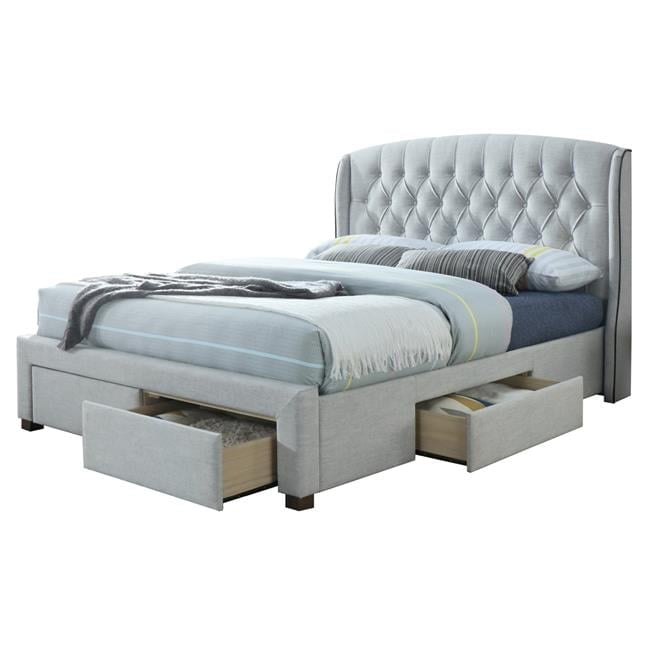 Adele Bed, Pebble Gray - King Size - Walmart.com