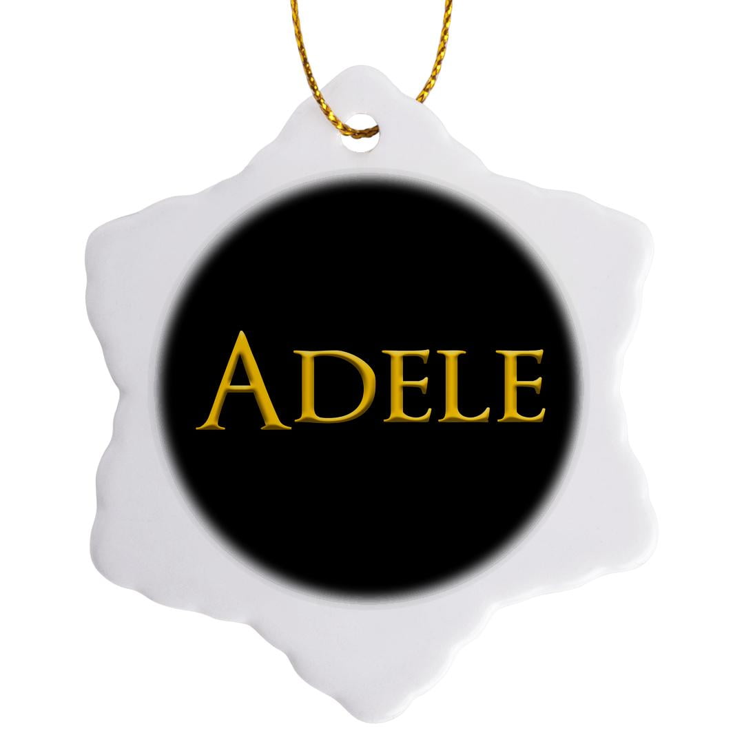 3drose, Adele Common Girl Name in the Usa. Yellow on Black Talisman, 3 ...