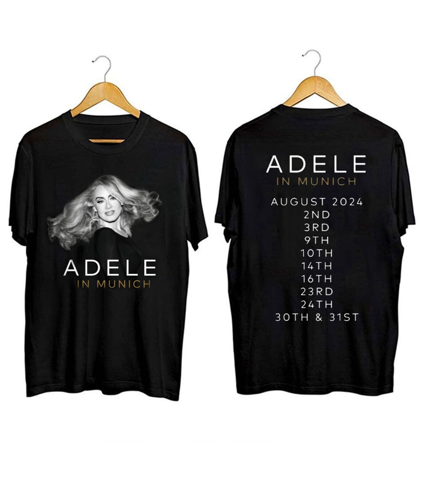 Adele In Munich August 2024 Music Tour Black T-Shirt Gift Fans ...