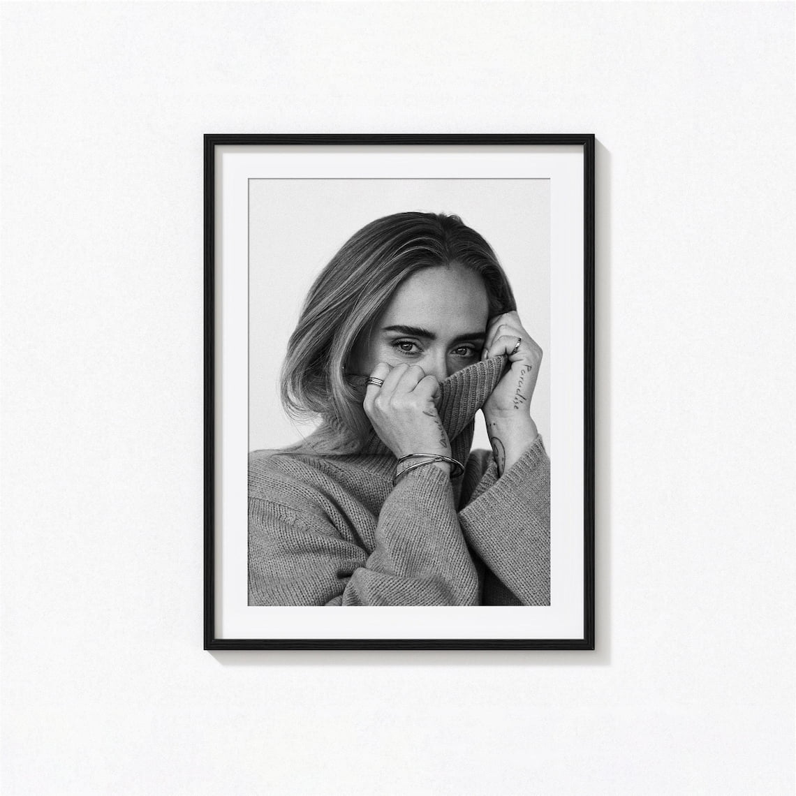 Adele s, Adele Black and White Wall Art, Album Cover, Home Decor ...