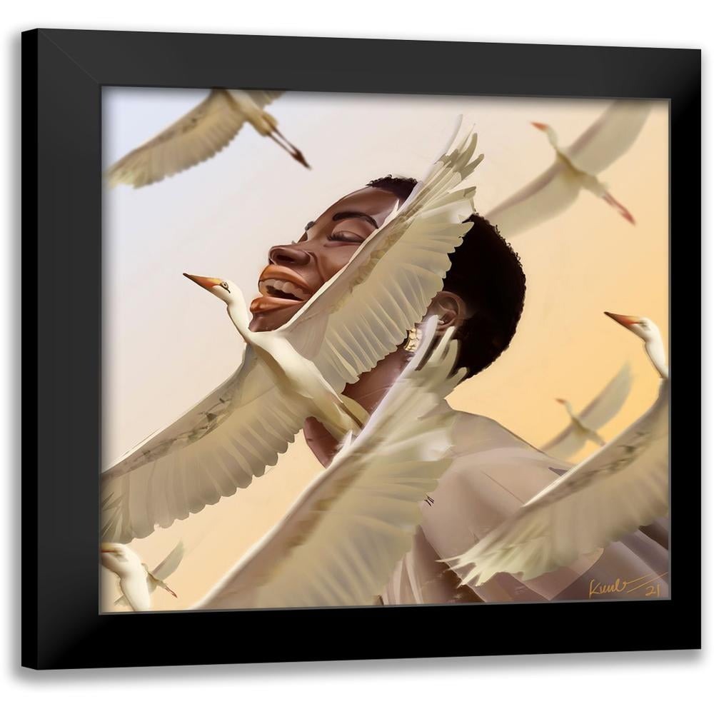 Adeleke, Adekunle 20x20 Black Modern Framed Museum Art Print Titled - Joy - Walmart.com