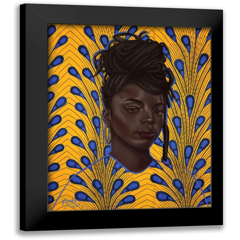 Adeleke, Adekunle 20x24 Black Modern Framed Museum Art Print Titled - Dreads - Walmart.com