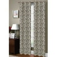 Adelle Flocked Faux Silk Grommet Curtain Panel - 76 Width - Walmart.com