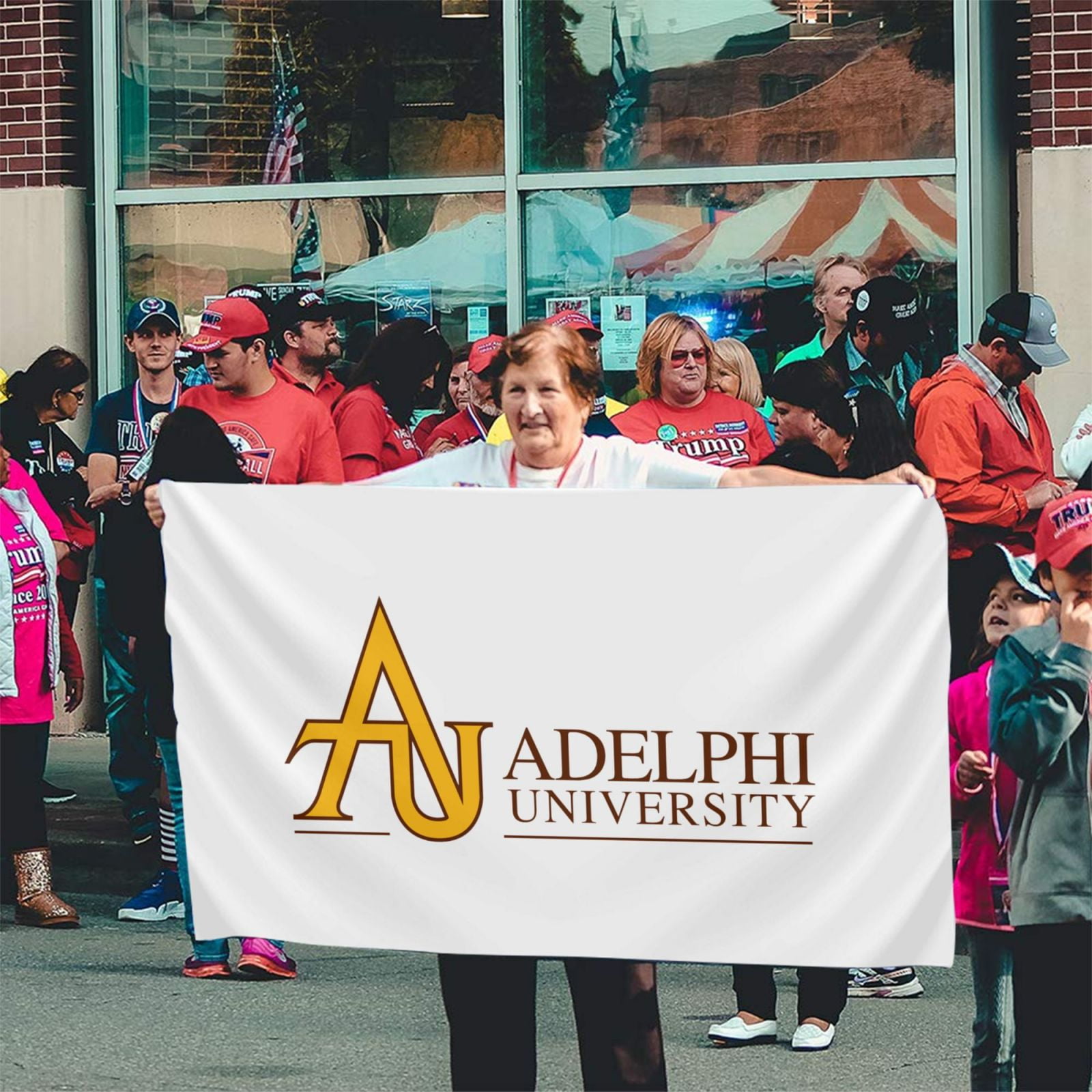 Adelphi University Logo Flag 3x5ft, Home Garden Flag, Suitable For ...