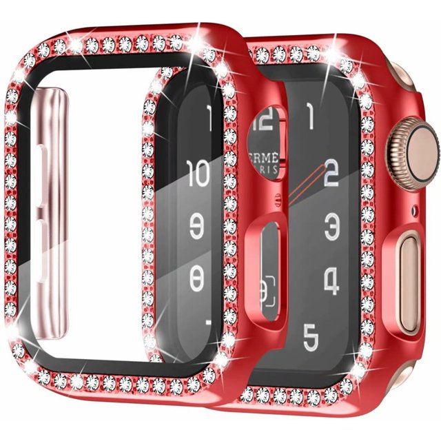 Adepoy Crystal Bling Compatible with Apple Watch Case w/ Screen ... Adepoy Crystal Bling Compatible with Apple Watch Case w/ Screen ...