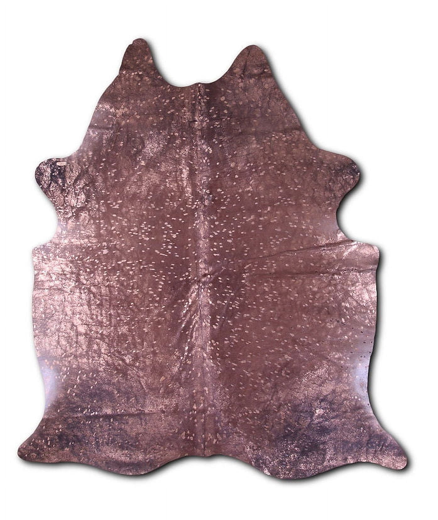 Adept cowhide rugs for sale ROSE GOLD METALLIC ON BROWN rug - Walmart.com