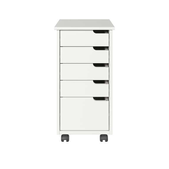 Adeptus Original Euro Roll Cart, Solid Wood, 4+1 Drawer Narrow Drawers ...