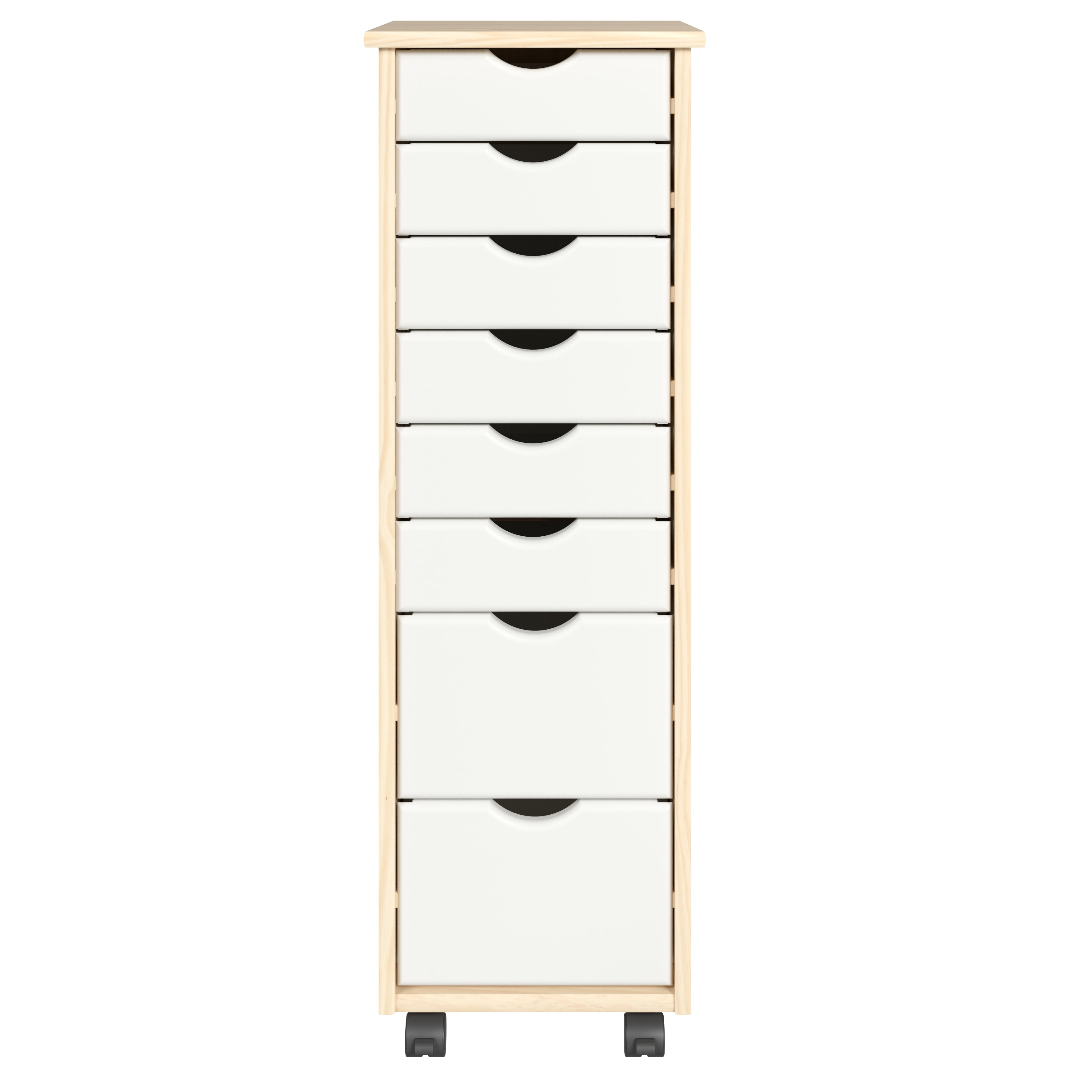 Jela Original Roll Cart, Solid Wood, 6+2 Drawer Narrow Roll Cart ...