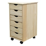 Jela Original Roll Cart, Solid Wood, 6 Drawer Roll Cart, Unfinished ...