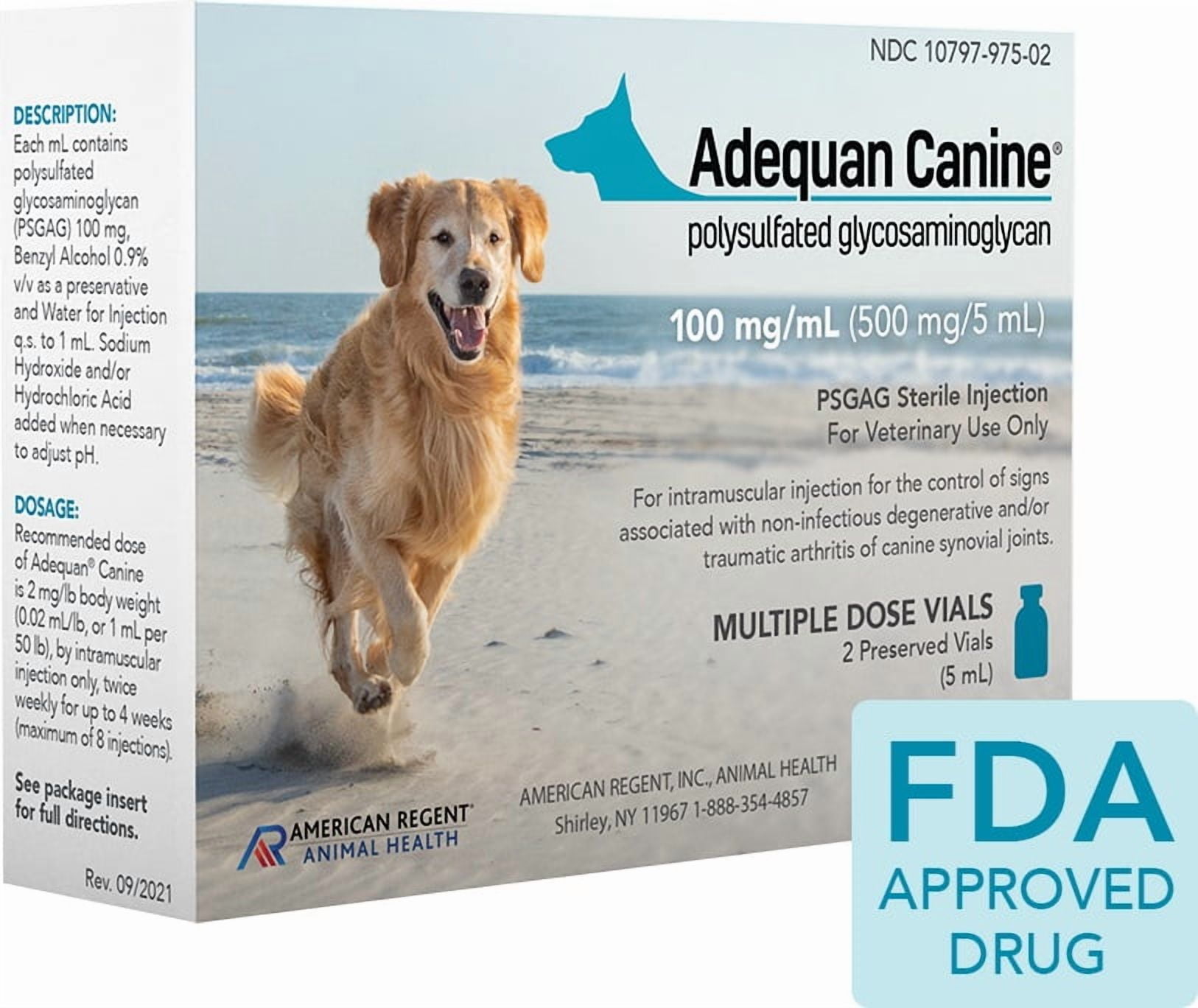 Adequan Canine Injectable for Dogs, 100-mg/ml - Walmart.com