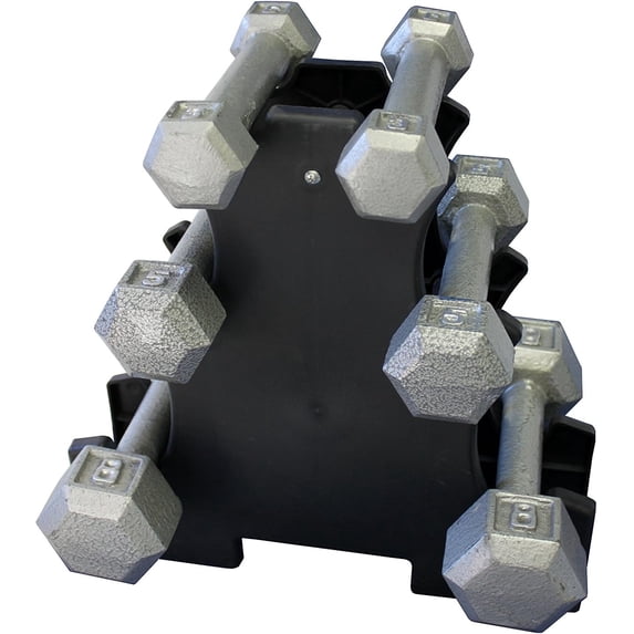 Ader Hex Cast Iron Grey Dumbbell Set - Walmart.com