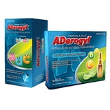 Sanofi-Aventis Aderogyl Kids 30ml & Adult 5 Ampoules Vitamin C, A, D ...