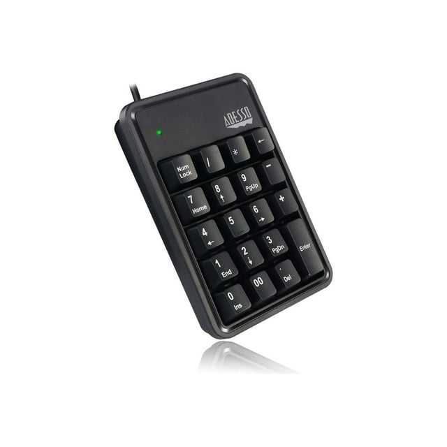 Adesso 19-Key Mechanical Keypad with 3-Port USB Hub - Walmart.com