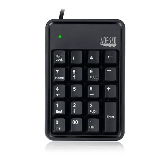 Adesso AKB-600HB 19-Key Mechanical Keypad with 3-Port USB Hub - Walmart.com