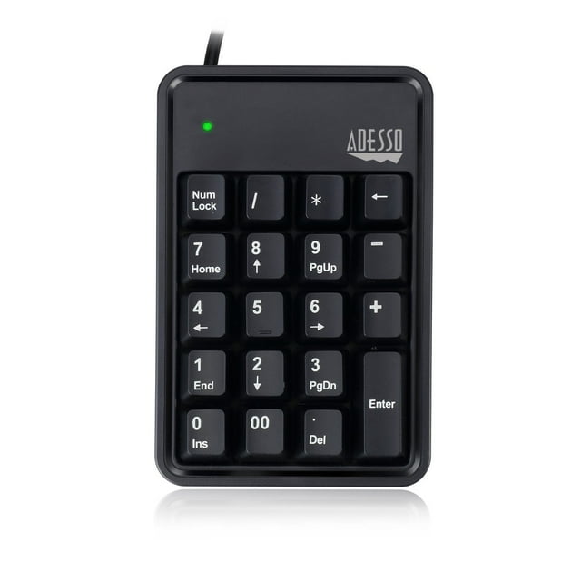 Adesso AKB-600HB 19-Key Mechanical Keypad with 3-Port USB Hub - Walmart.com
