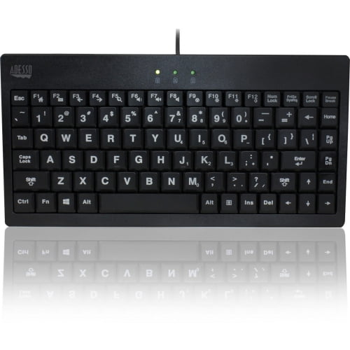 Adesso AKB-110EB SlimTouch 3 RGB colors illuminated Mini USB keyboard ...