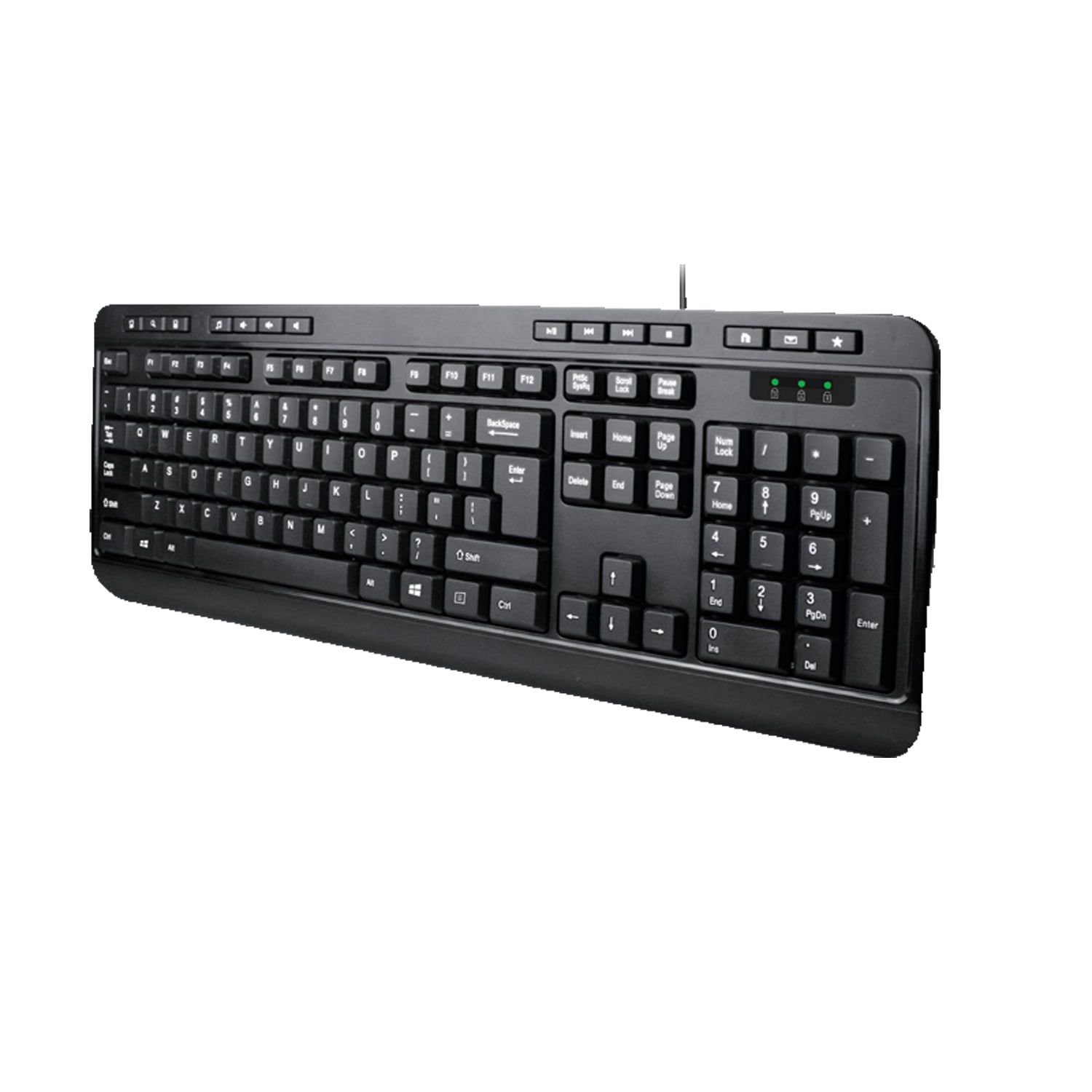 Adesso AKB-132PB Desktop Multimedia PS/2 keyboard (Black) - Walmart.com