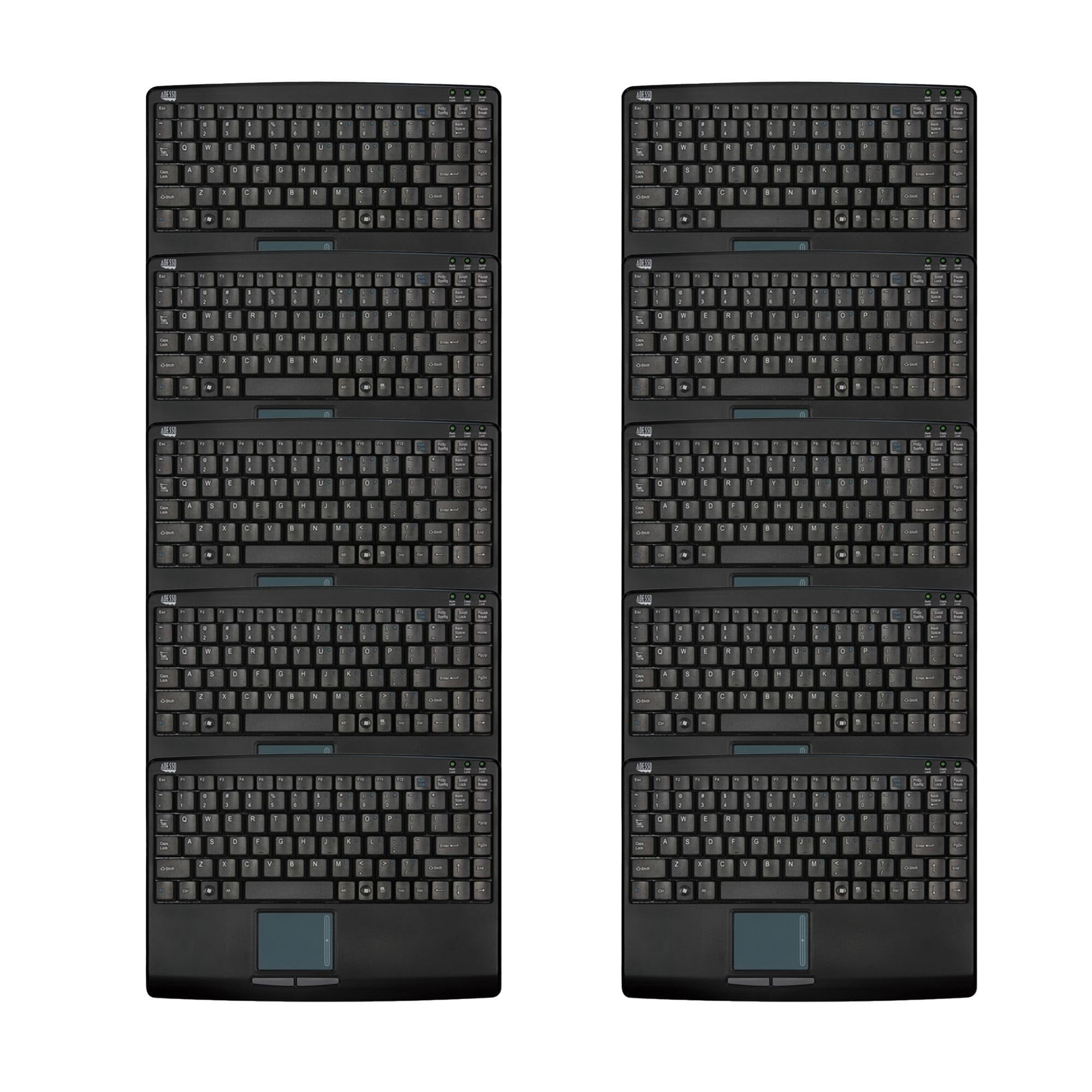 Adesso AKB-410UB - SlimTouch Mini USB Keyboard with Built-in Touchpad ...