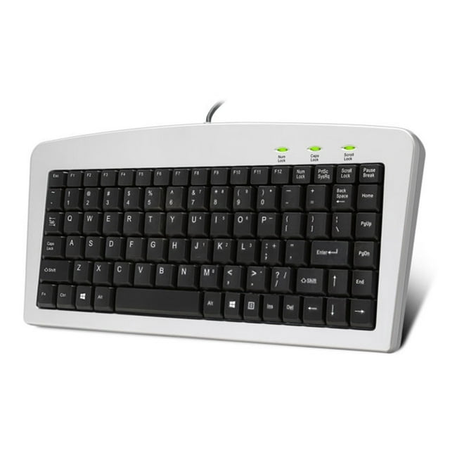Adesso AKB-901 – Mini Keyboard (USB+PS/2 Silver/Black) - Walmart.com