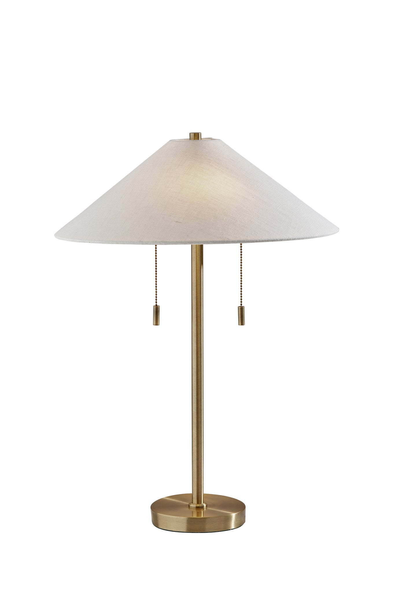 Adesso Claremont 24" 2-Light Twin Pull Chain Antique Brass Table Lamp ...