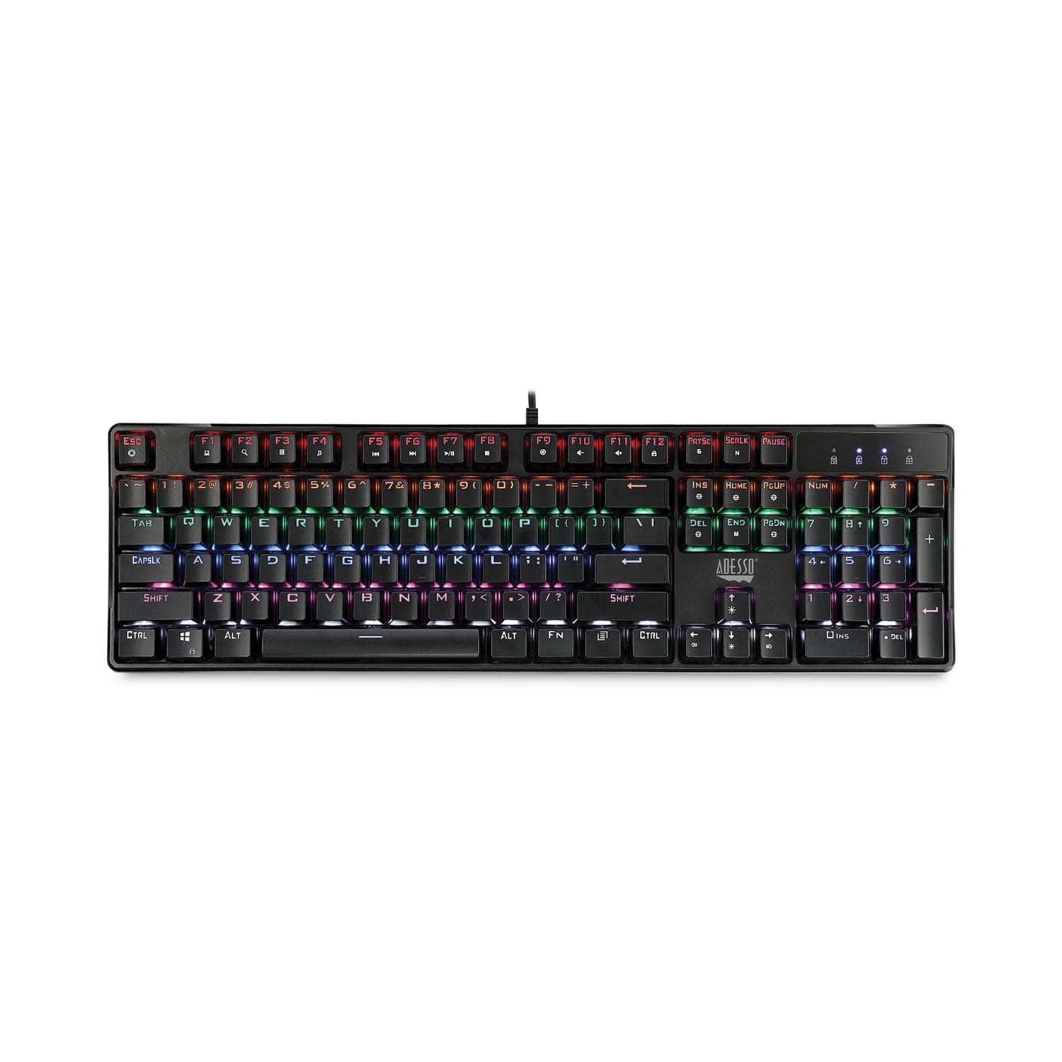 Adesso EasyTouch 640EB Multi-color Illuminated Mechanical Gaming ...