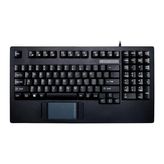 Adesso Easytouch Usb Compact Keyboard With Glide Point Touchpad , Fits ...