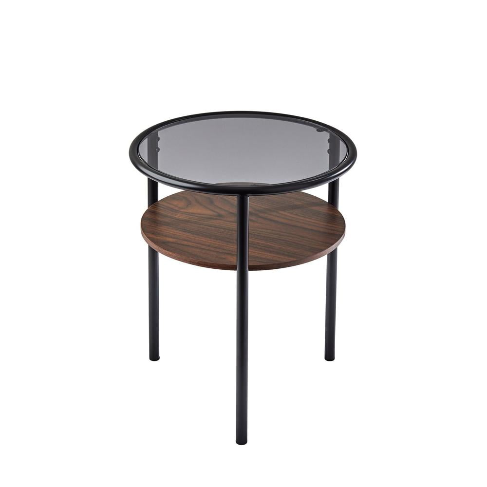 Free Shipping! Adesso Gavin Modern Chic Accent Table, Glass Top, Walnut ...