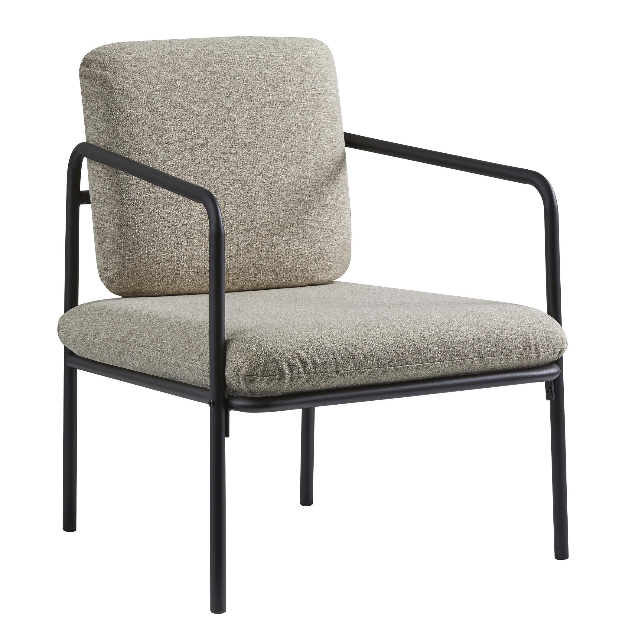 Adesso Home Nathan Metal Accent Chair in Light Beige - Walmart.com