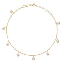 Anklet For Women 14K Yellow Gold Cuban Link Ankle Bracelets Summer ...