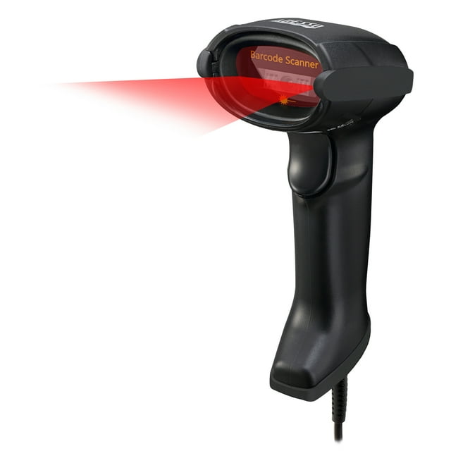 Adesso NuScan 7500CU Antimicrobial Handheld CCD Barcode Scanner - Black ...