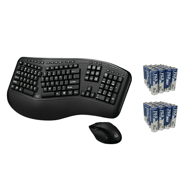 Free Shipping! Adesso WKB-1500GB Tru-form Media 1500 Wireless Ergonomic ...