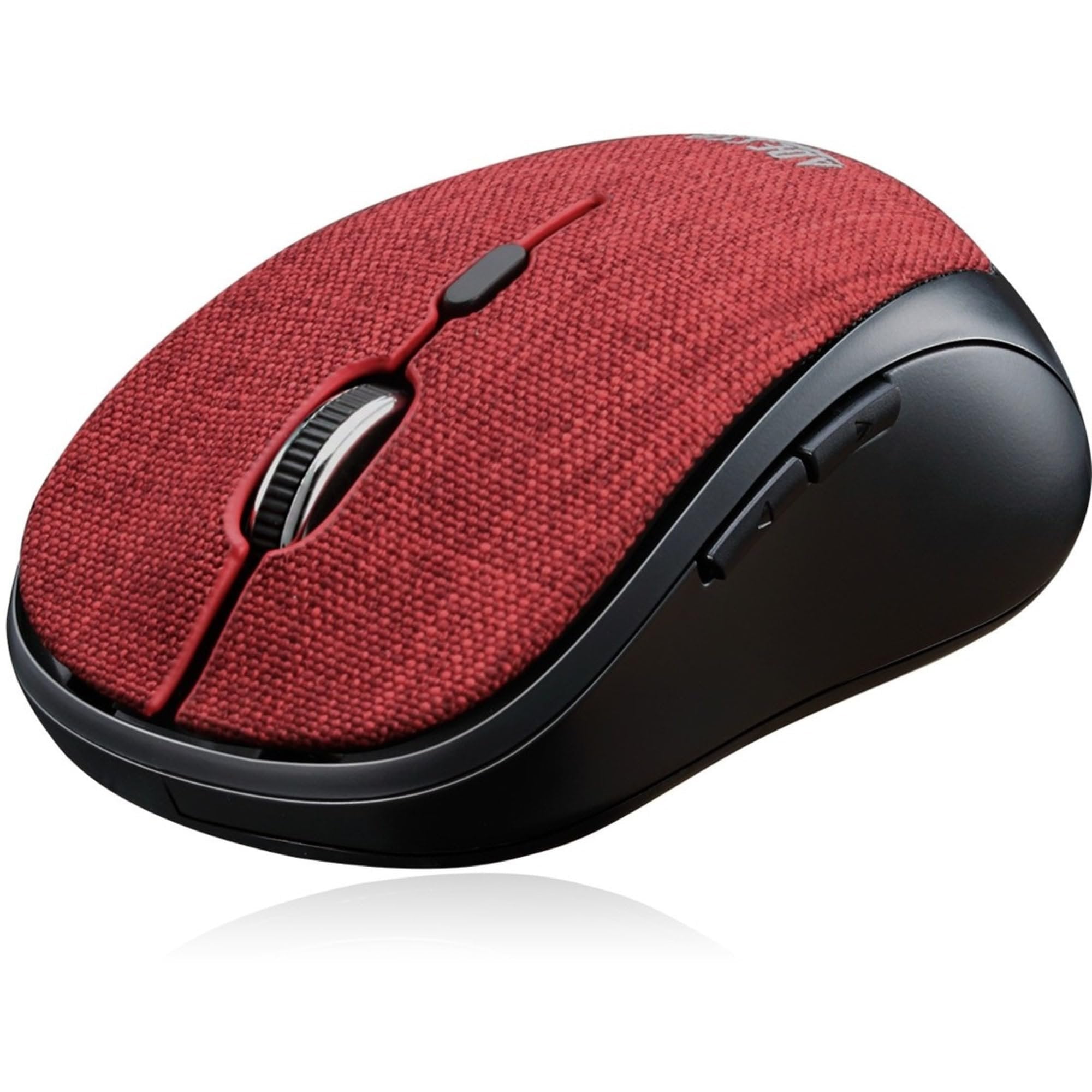 Adesso iMouse S80 2.4Ghz Fabric Wireless Red Fabric Mini Optical Mouse ...