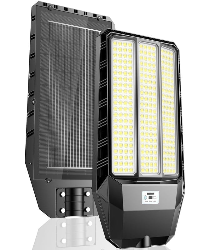 Adewalk 8000W Solar Street Lights Outdoor, Optical Lenses Solar Parking Lot Lights Dusk to Dawn ...