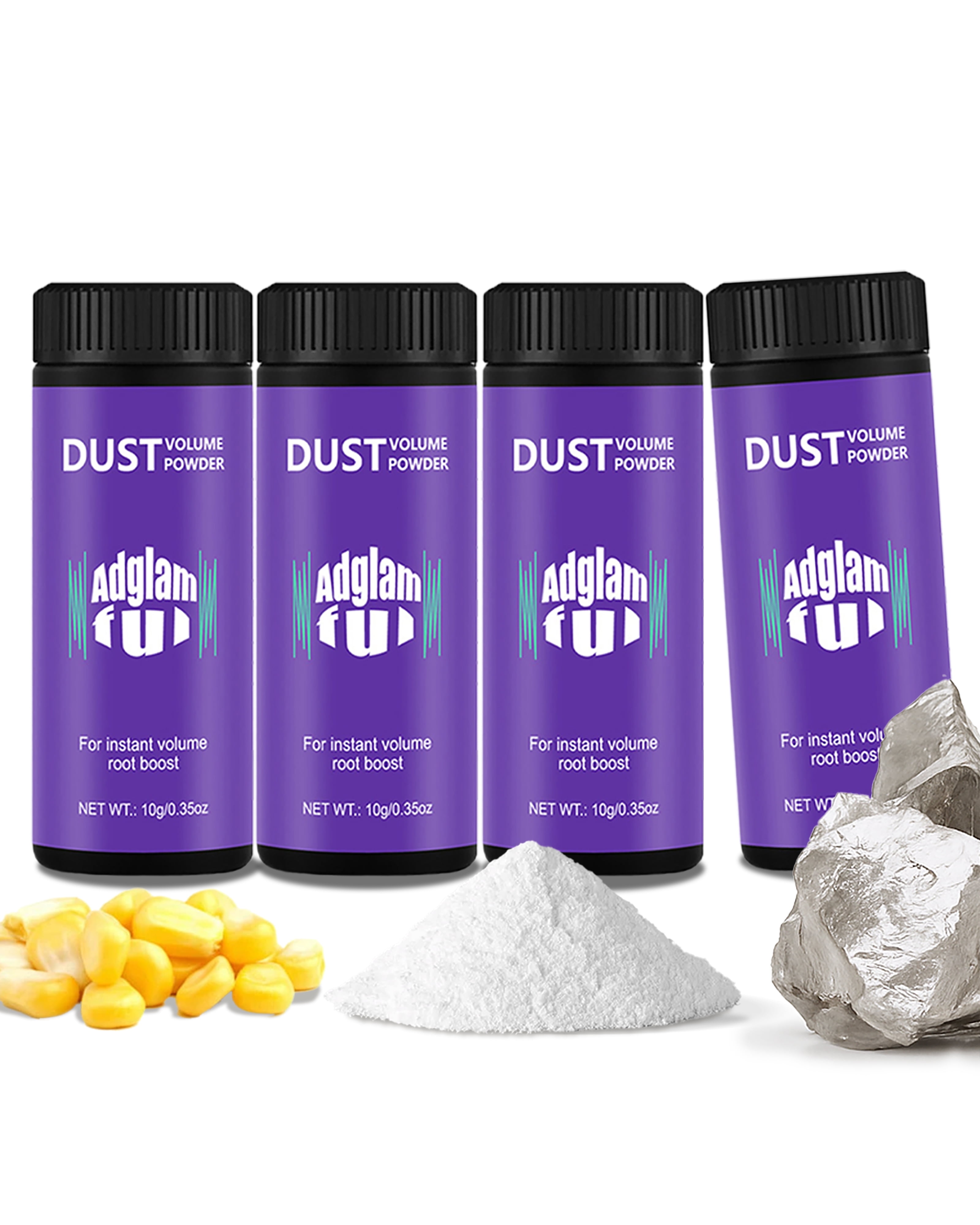 Adglamful Hair Styling Powder – 4-Pack, 10g Each, Matte Finish ...