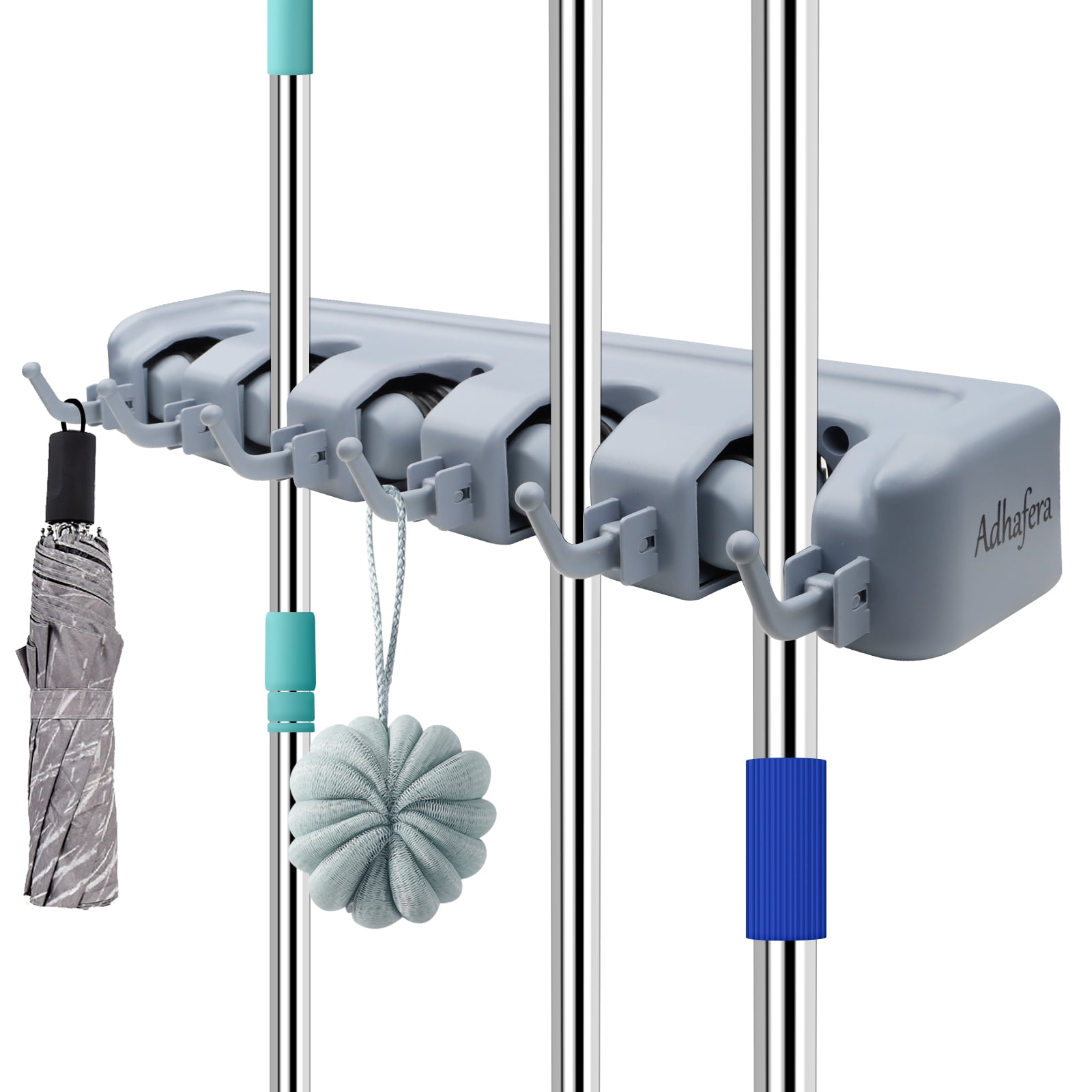 Adhafera Broom Holder Wall Mount, Mop and Broom Holder Wall Mount with ...