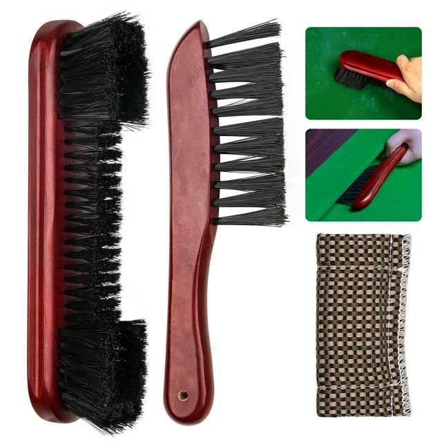 Adhafera Pool Table Brush Set with 3 Tools, Brushes Made of Pure Solid ...